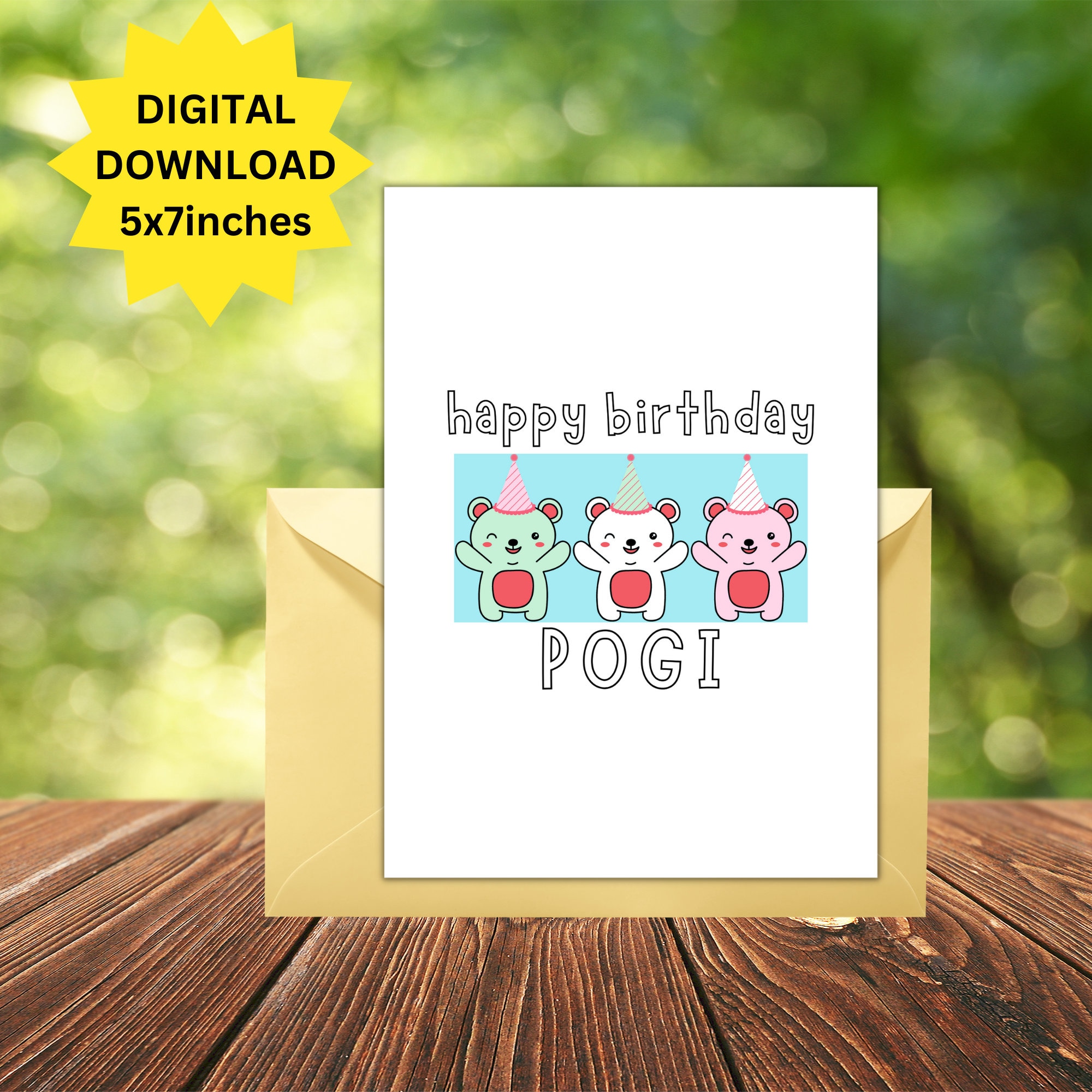 Happy Birthday Pogi, Happy Birthday Handsome in Tagalog, Greeting Card ...