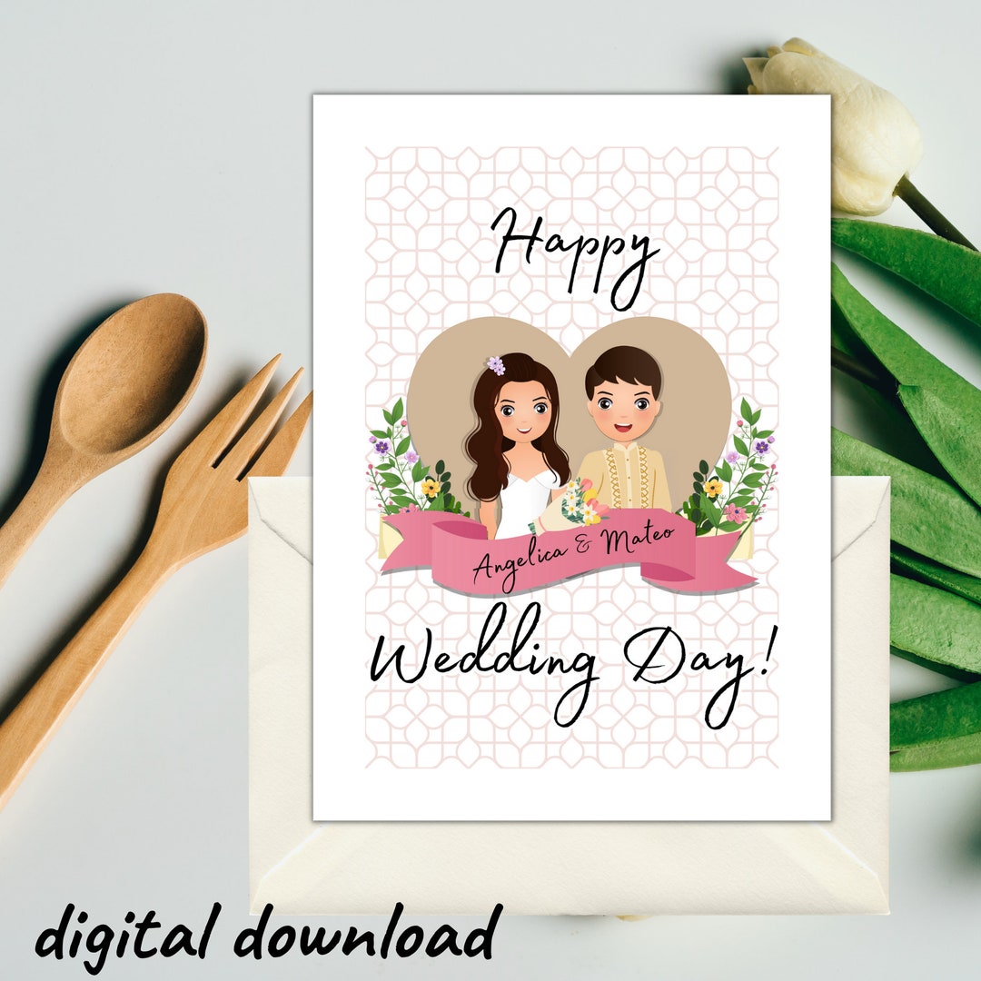 Personalized Filipino Wedding Card, Pinoy Wedding Card, Congratulation ...
