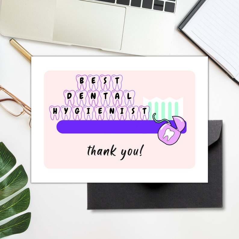 Printable Appreciation Card, Dental Hygienist Week, Thank You Card for ...