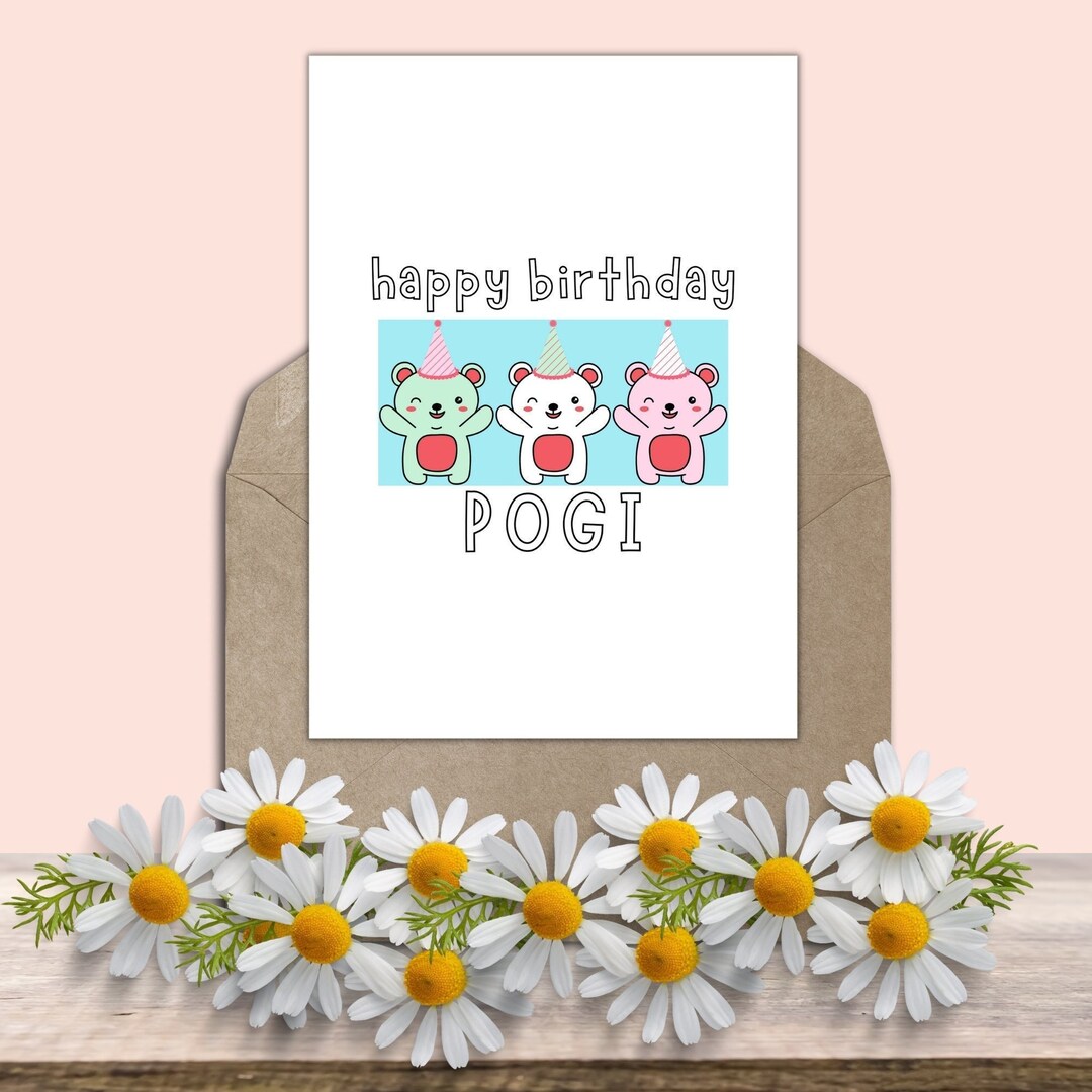 Happy Birthday Pogi, Happy Birthday Handsome in Tagalog, Greeting Card ...