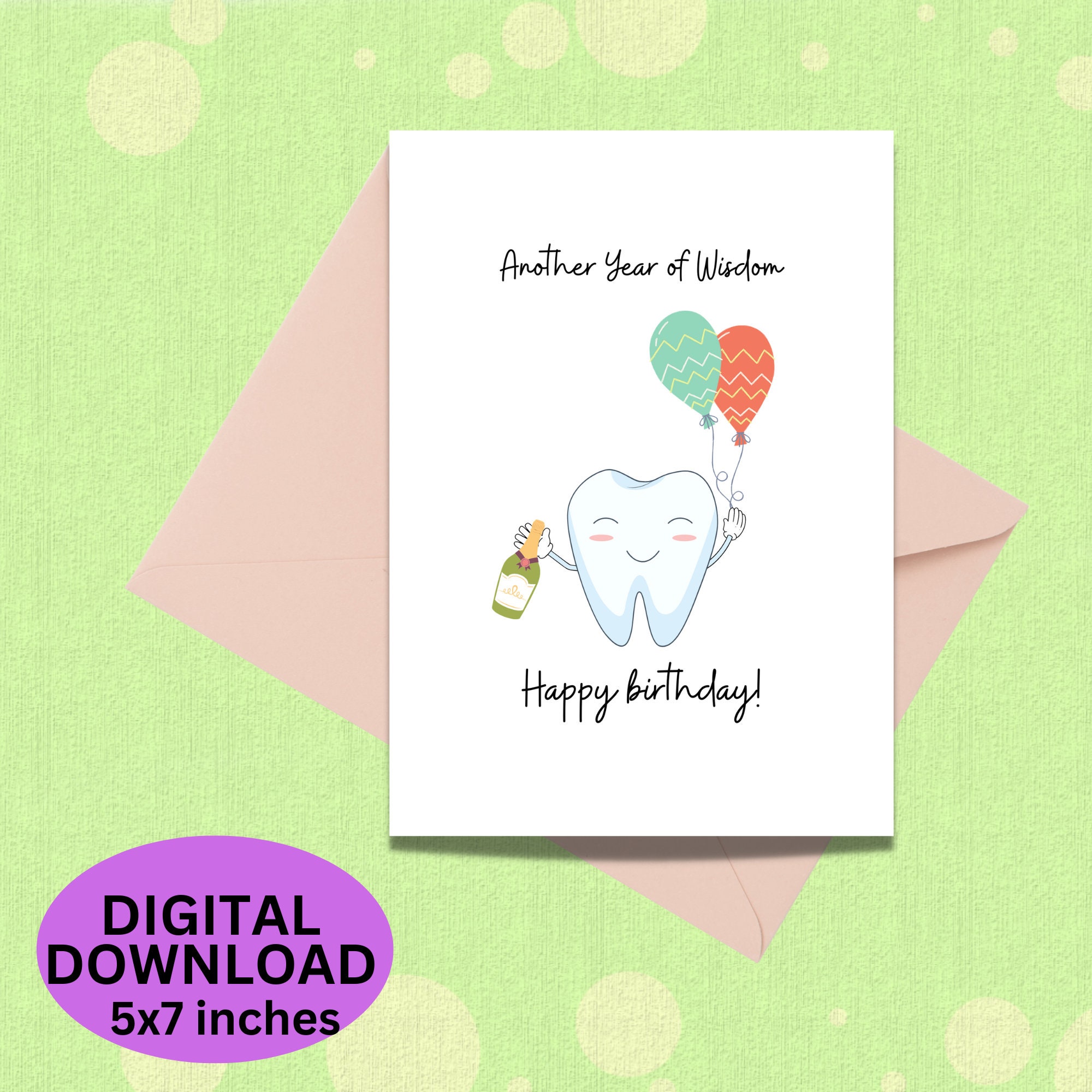 Happy Birthday Tooth Greeting Card, 21st Birthday, Another Year of ...