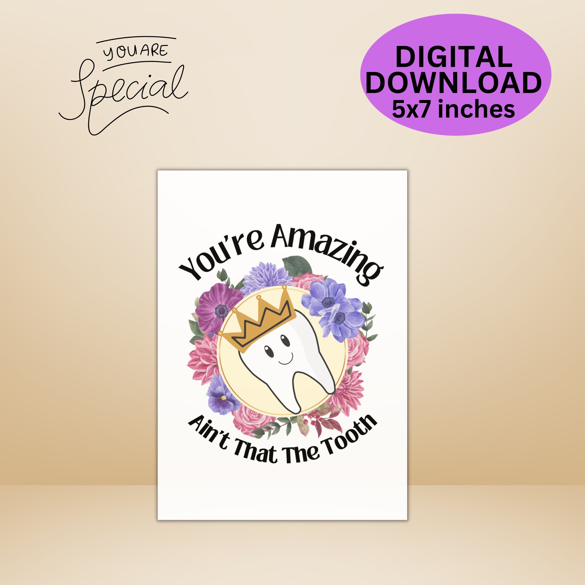 Printable Dental Staff Appreciations Card, Tooth Puns, Tooth Humor ...