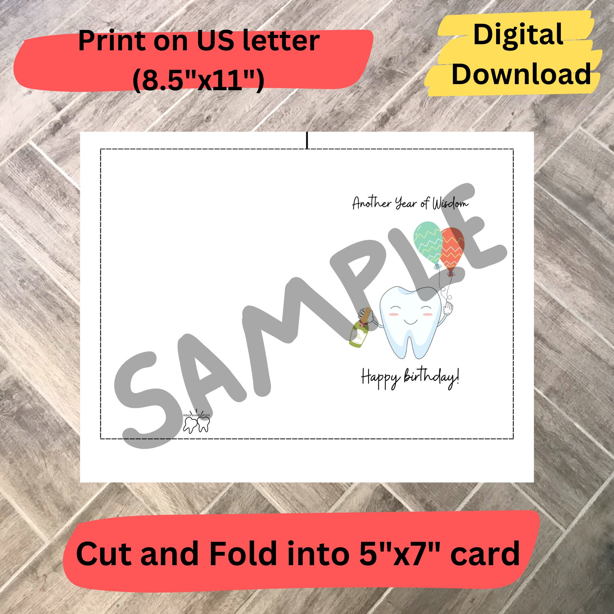 Happy Birthday Tooth Greeting Card, 21st Birthday, Another Year of ...