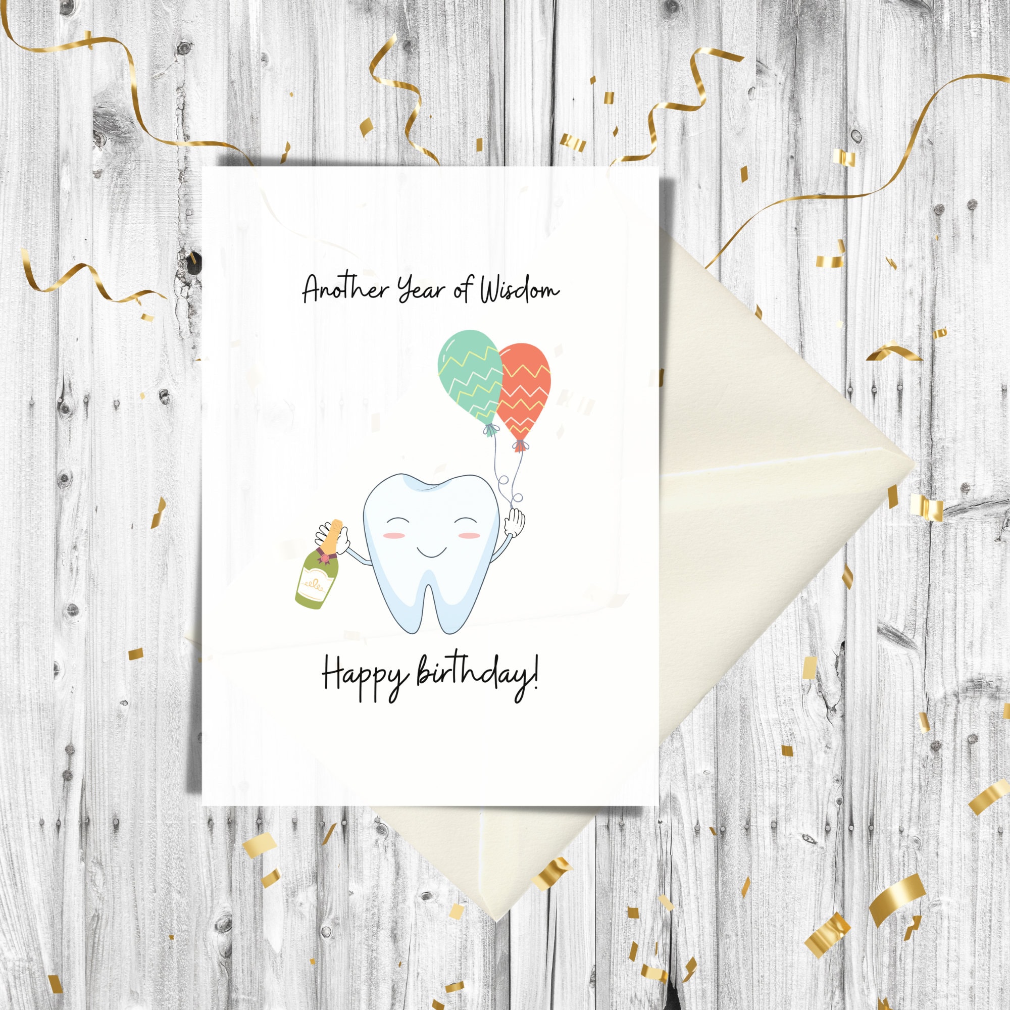 Happy Birthday Tooth Greeting Card, 21st Birthday, Another Year of ...