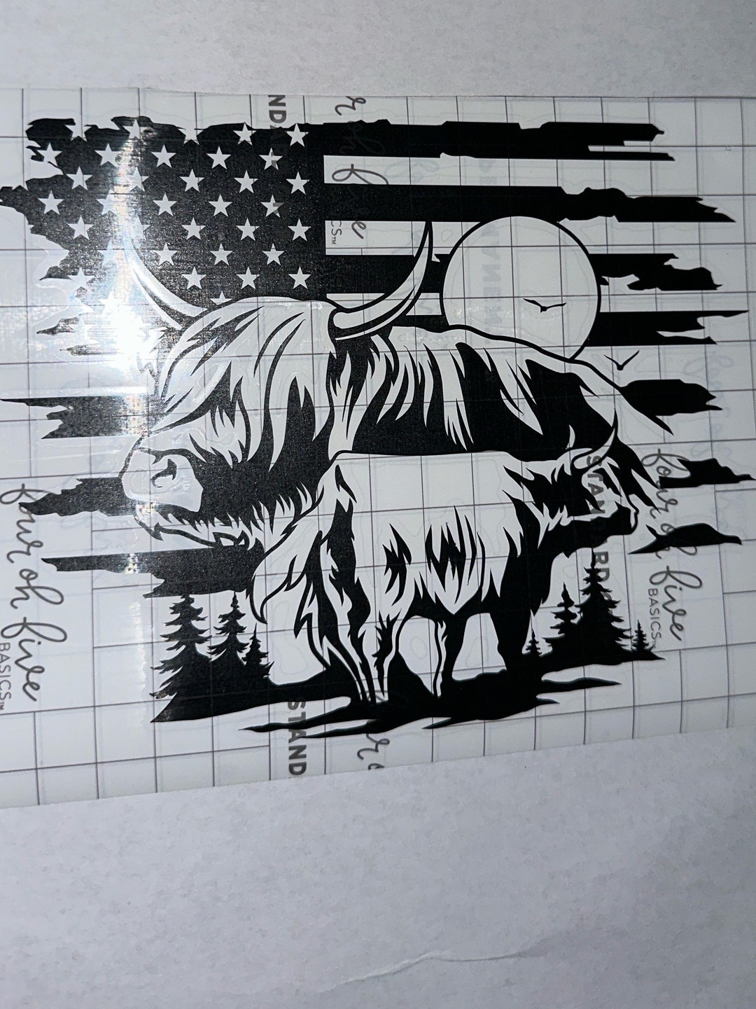 Western Car Sticker, Highland Cow Sticker, Cow Sticker, Vinyl Sticker ...