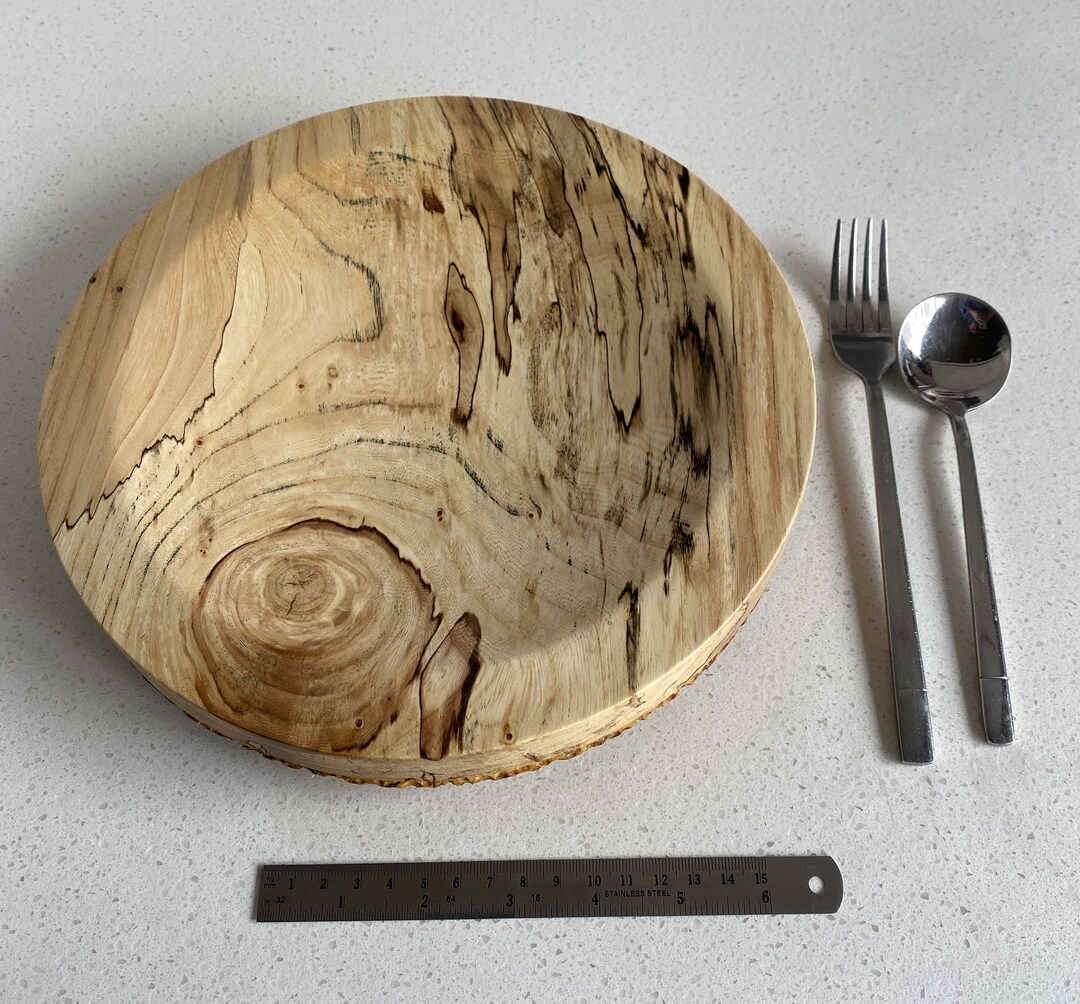 Shallow Turned Bowl 10-inch Ambrosia Maple - Etsy