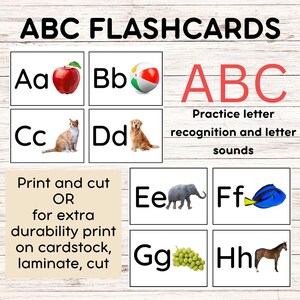 ABC Alphabet Flashcards, Letter Recognition, Letter Sounds, Toddler ...