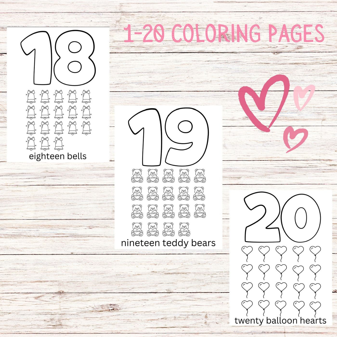 Valentine's Day Bundle Coloring Activities A-Z, 1-20, Assorted Literacy ...