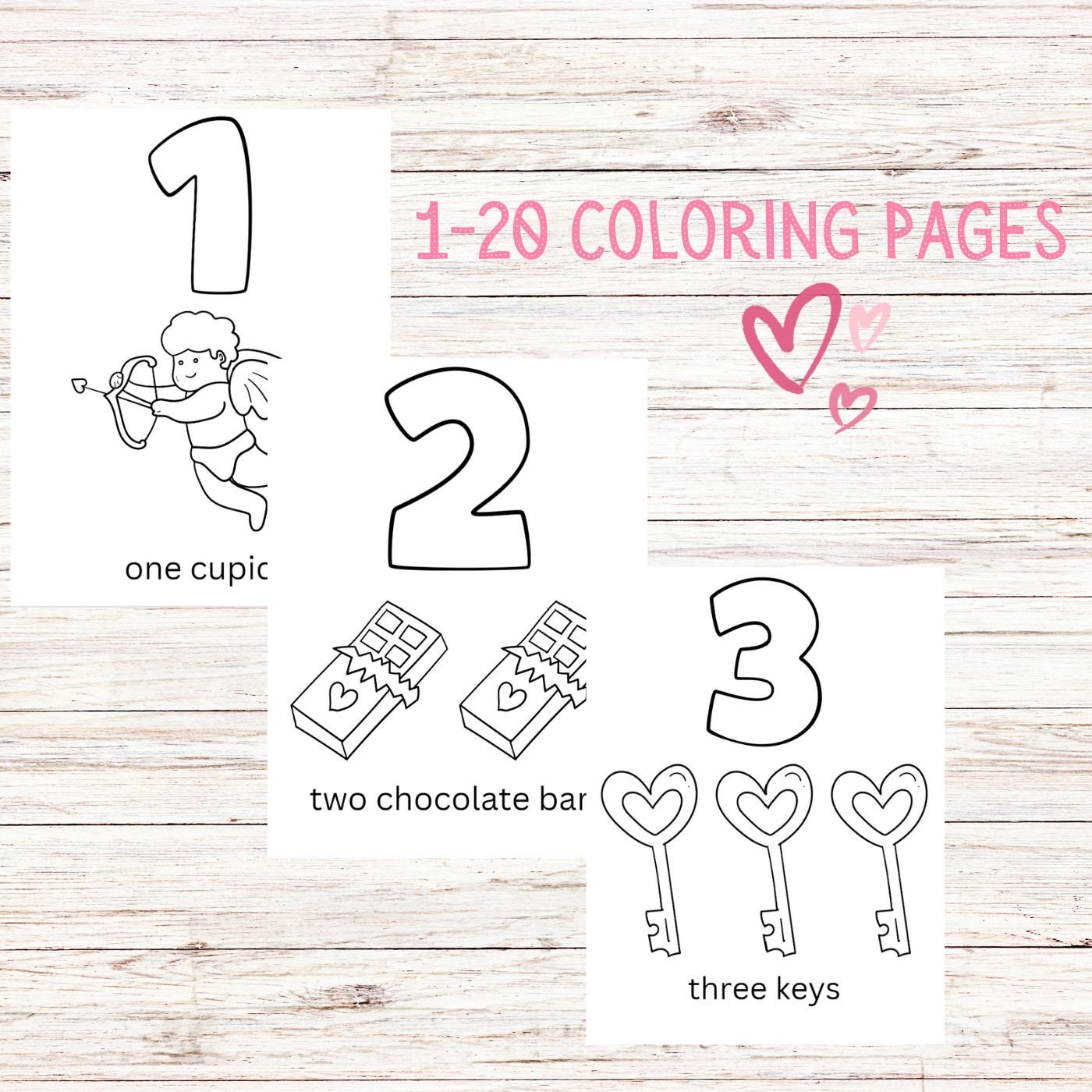 Valentine's Day Bundle Coloring Activities A-Z, 1-20, Assorted Literacy ...