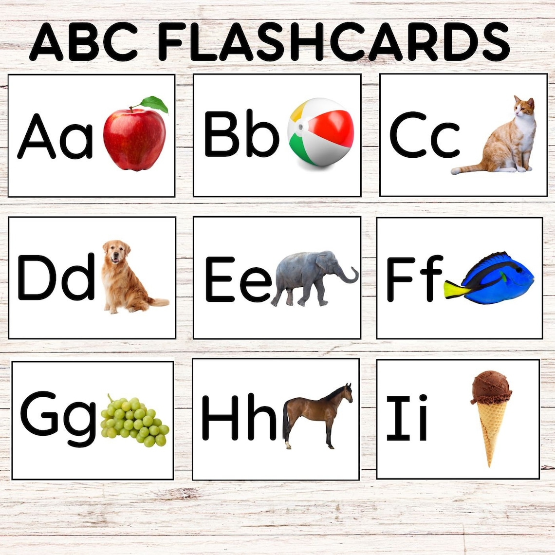 ABC Alphabet Flashcards, Letter Recognition, Letter Sounds, Toddler ...