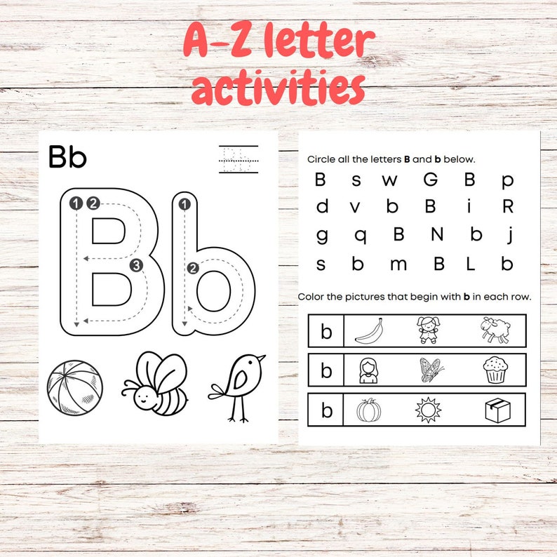 ABC, A-Z Learning Letter Alphabet Activities, Literacy, Preschool ...