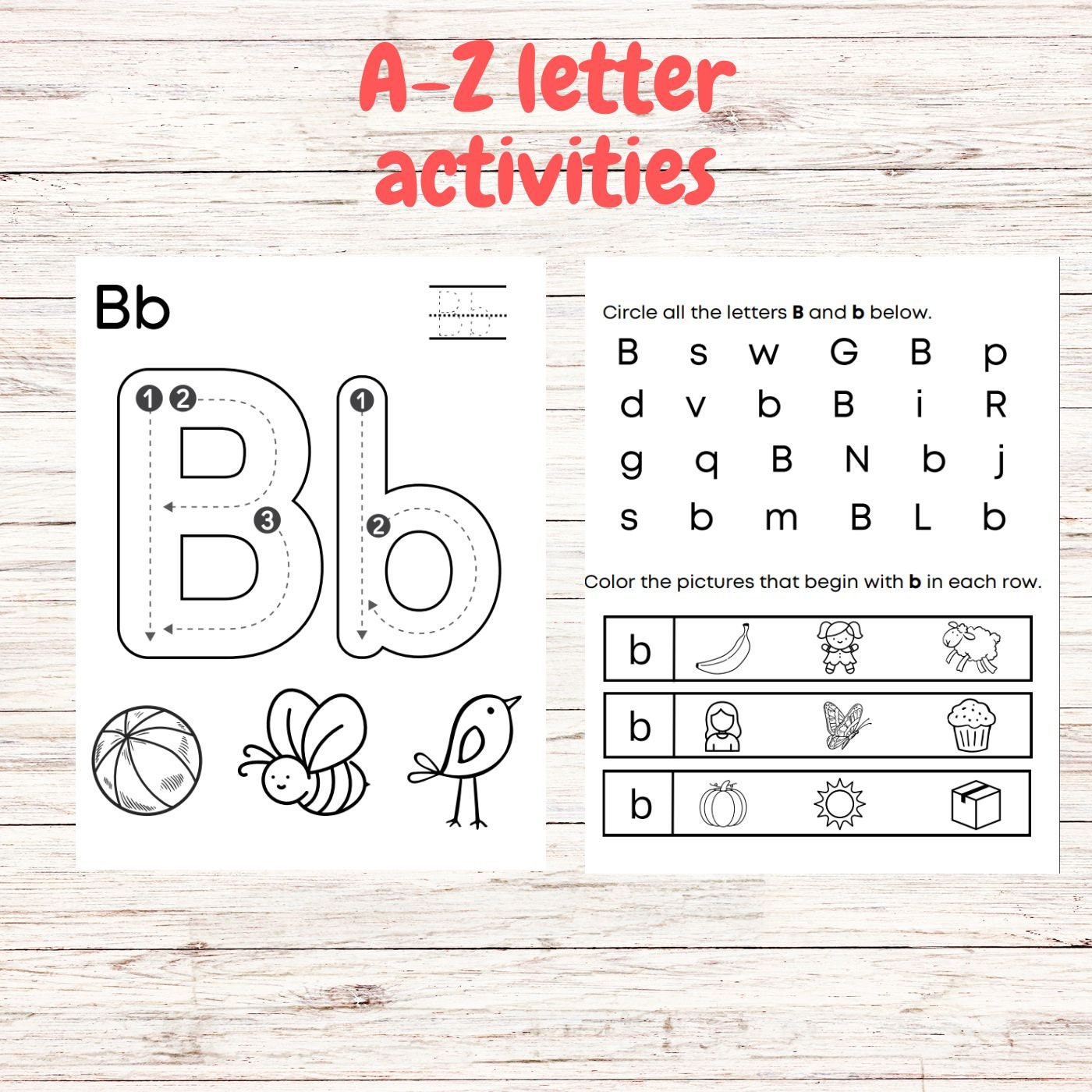 ABC, A-Z Learning Letter Alphabet Activities, Literacy, Preschool ...