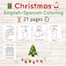 Christmas Bilingual English Spanish Coloring Pages Kids, Preschool ...