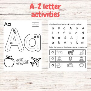 ABC, A-Z Learning Letter Alphabet Activities, Literacy, Preschool ...