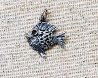 Sterling Silver Puffer Fish Charm, Wholesale Charms, Solid 3D Sea ...