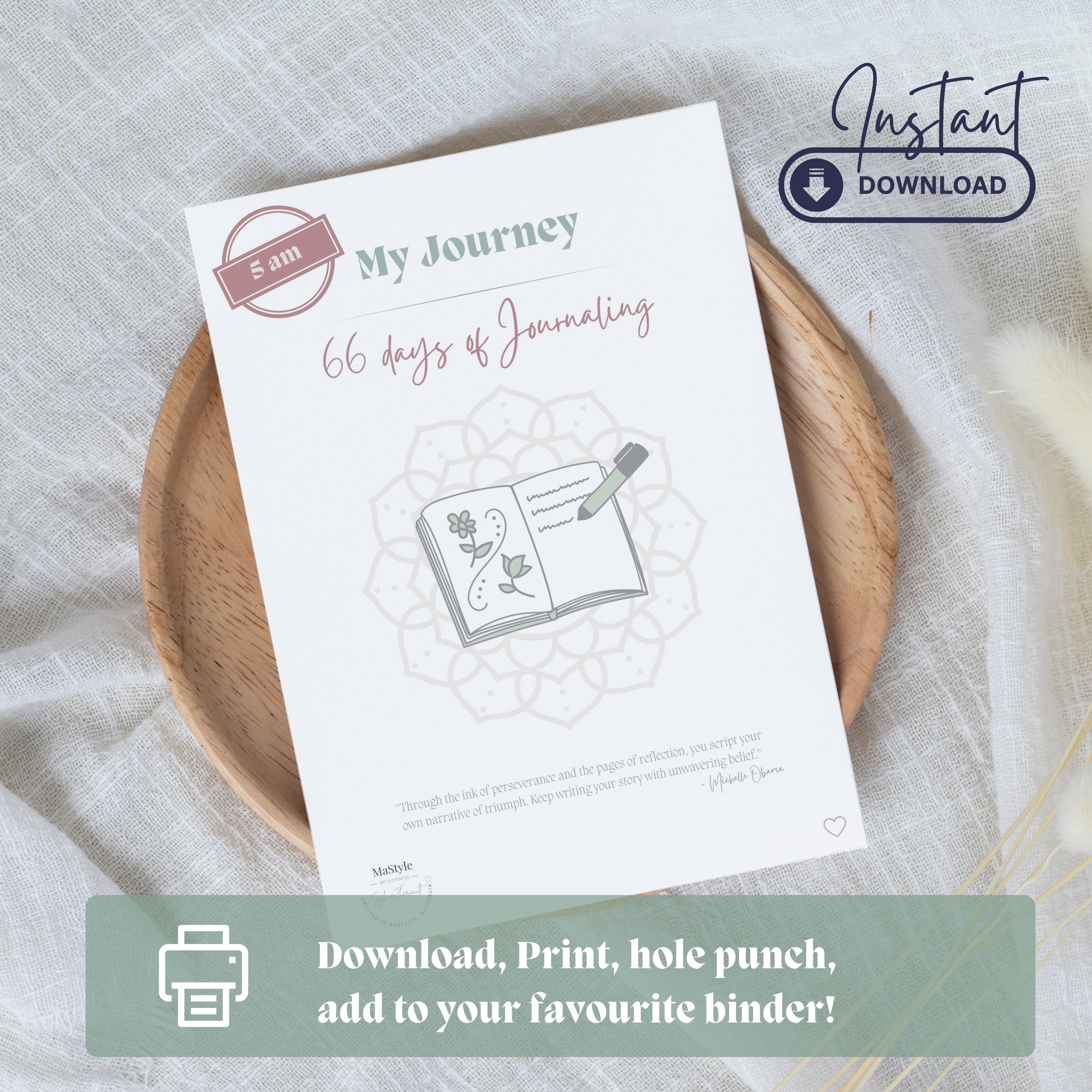 Fun Daily Journaling Tracker, Instant Digital Download, Habit ...