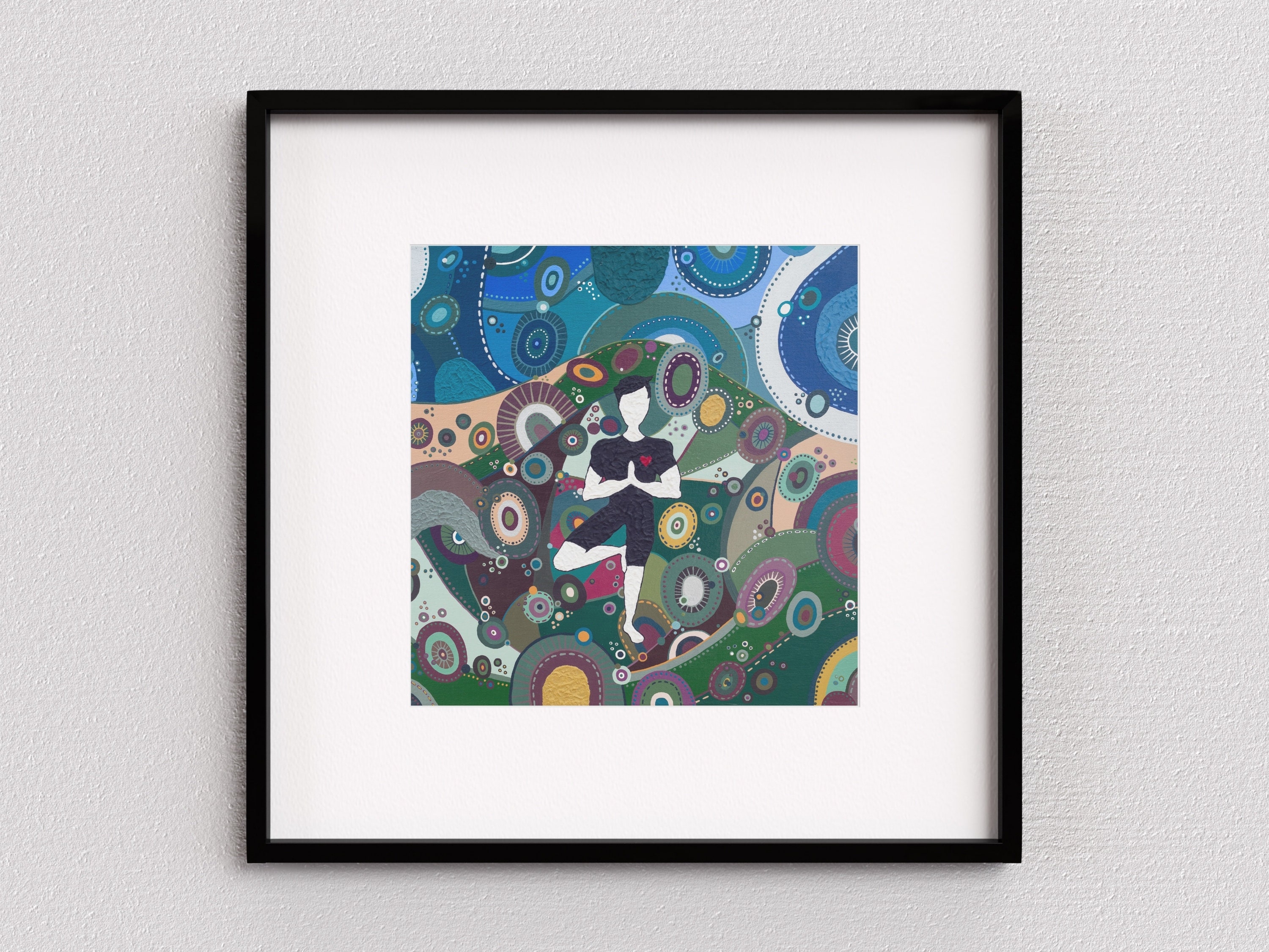 Yoga Inspired Art Prints, Artwork for Studio, Colourful Artistic Print ...