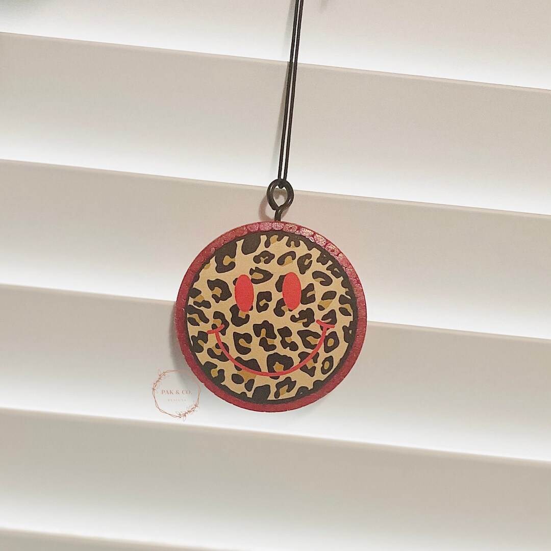 Leopard Print 3” Round Car Freshie, Leopard Print Car Freshie, Air ...