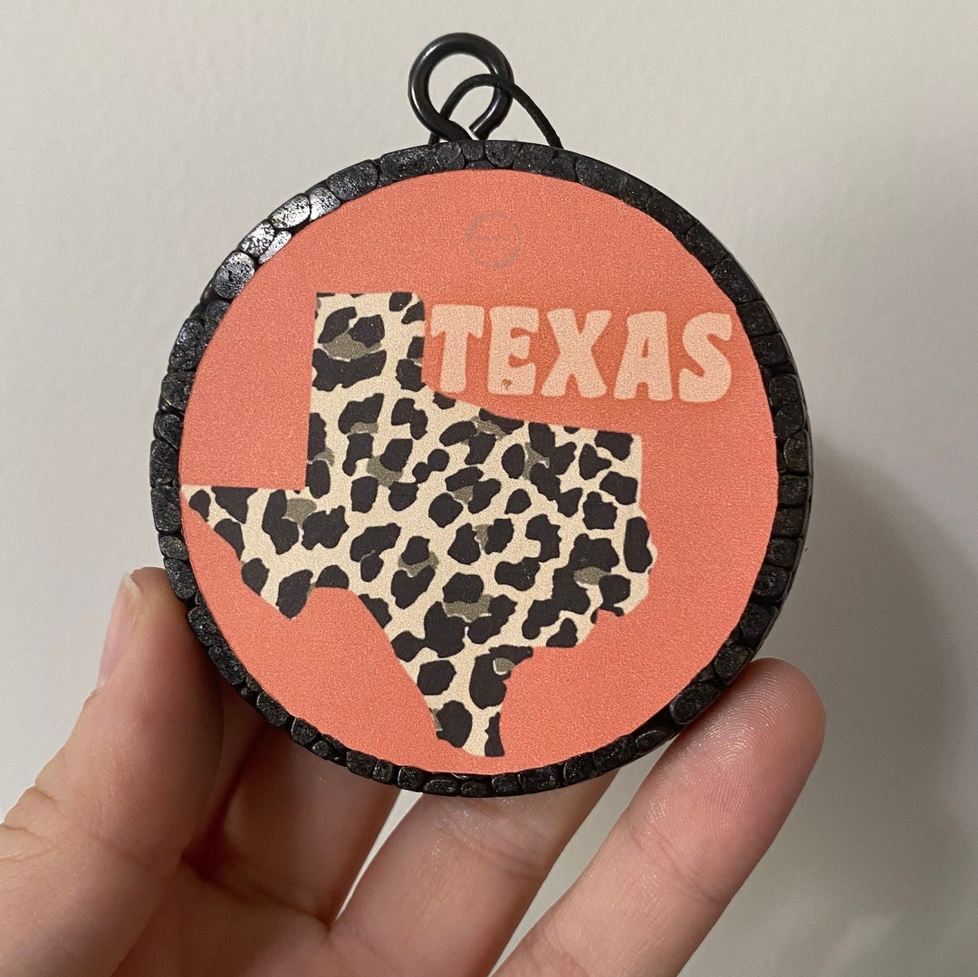 Texas Leopard Print 3” Round Car Freshie, Car Freshie, Air Freshener - Etsy