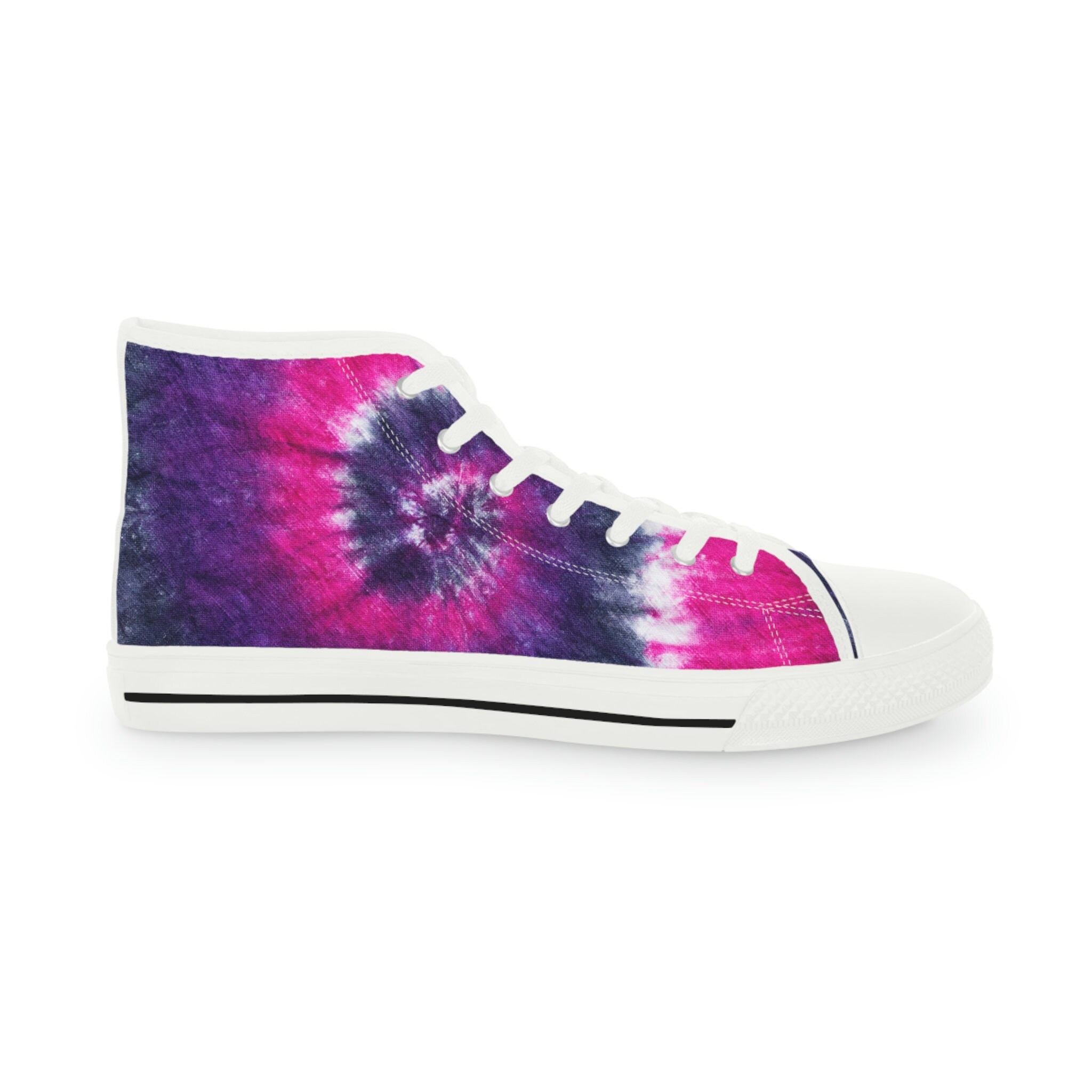Bisexual Pride Shoes Queer Tie Dye Sneakers Bisexual Pride High Top ...
