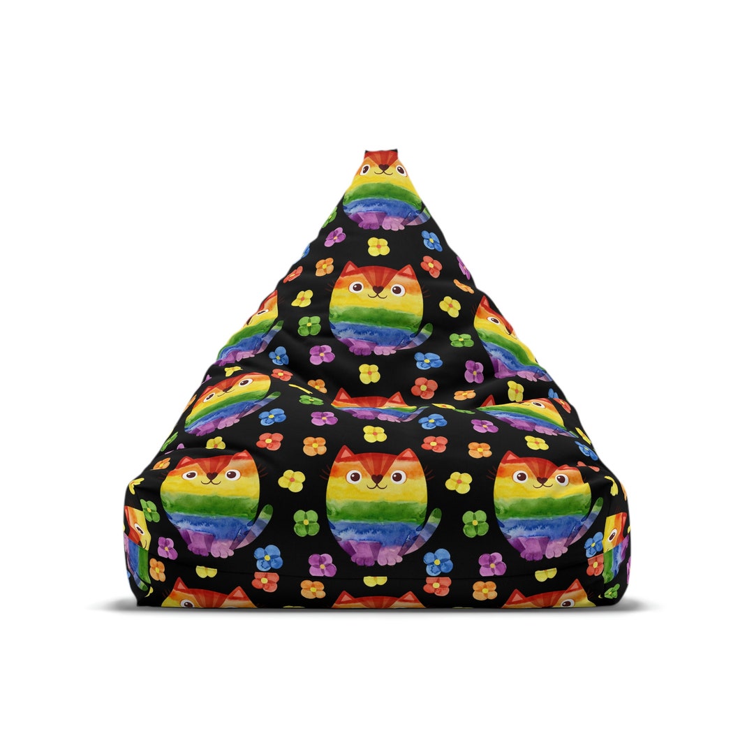 LGBTQ Pride Cats Bean Bag Chair Cover Rainbow Queer Gay Lesbian ...