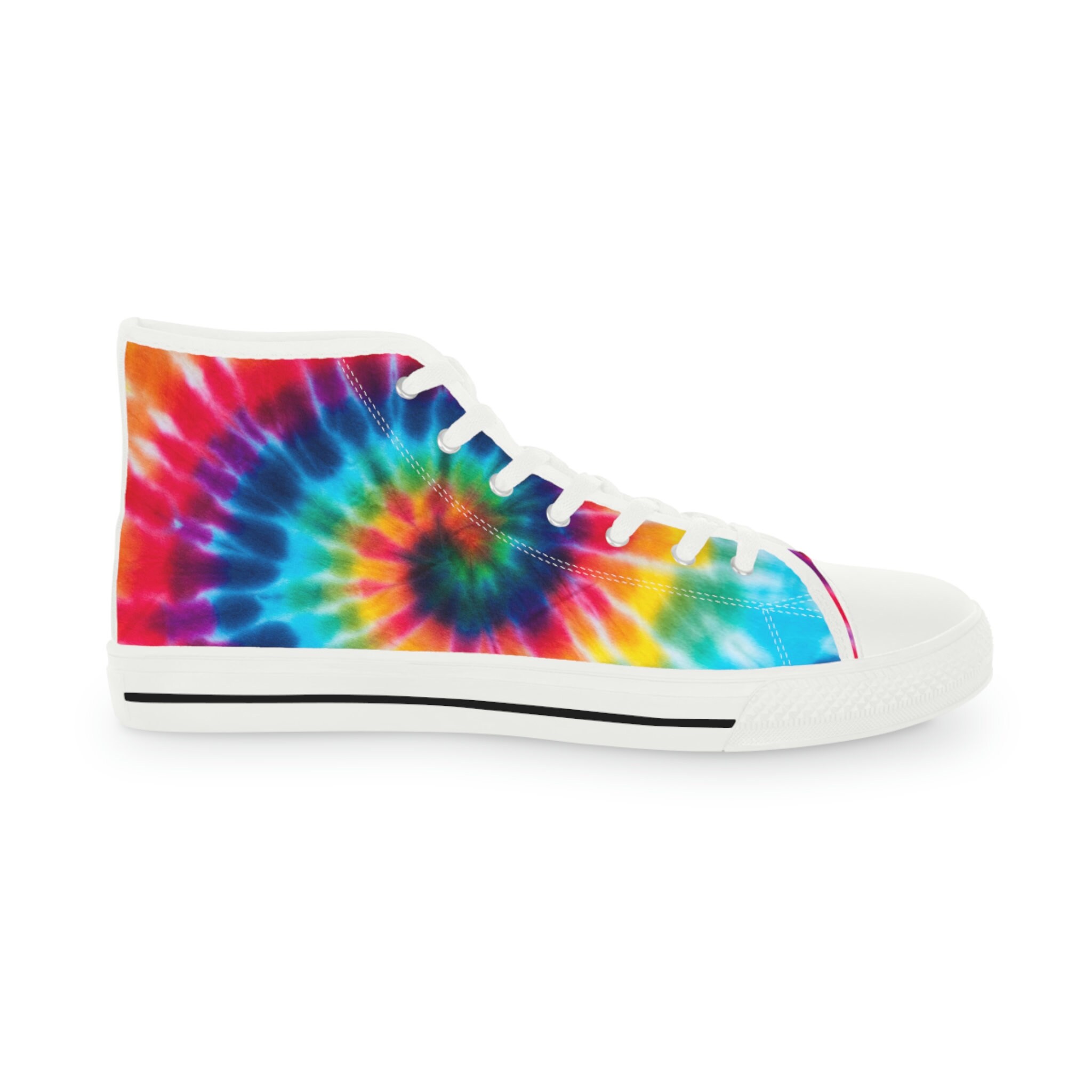 Pride Shoes Rainbow Tie Dye Sneakers Hi Top Shoes LGBTQIA Pride Gift ...