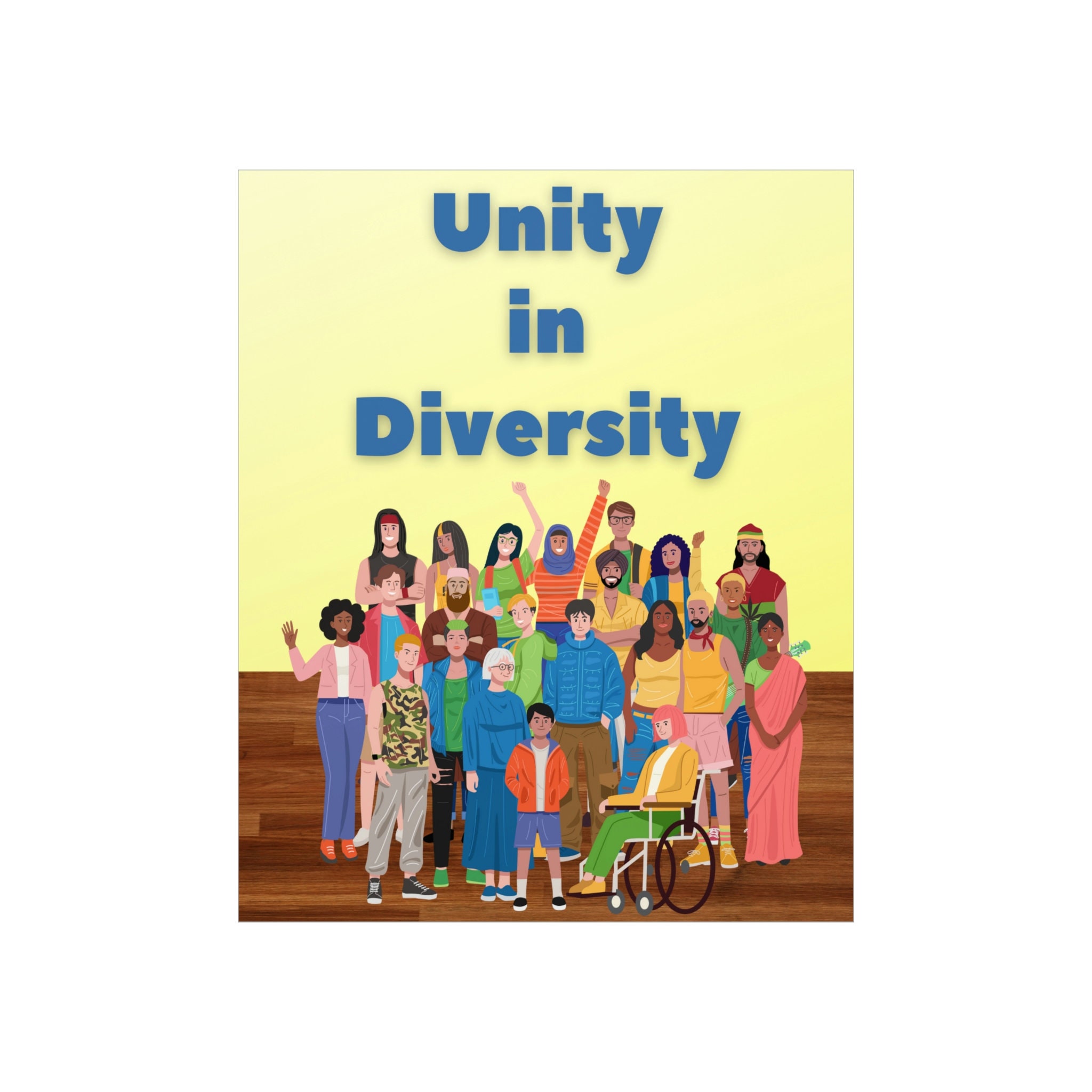 Unity in Diversity Poster Wall Decor Celebrate Diversity LGBT Queer ...