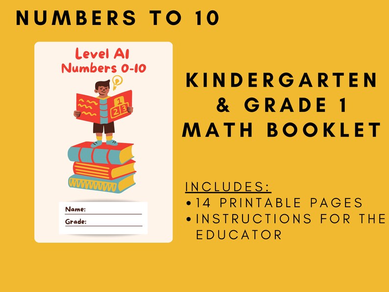 Math Worksheets - Kindergarten - Grade 1 - Numbers to 10 - Counting ...