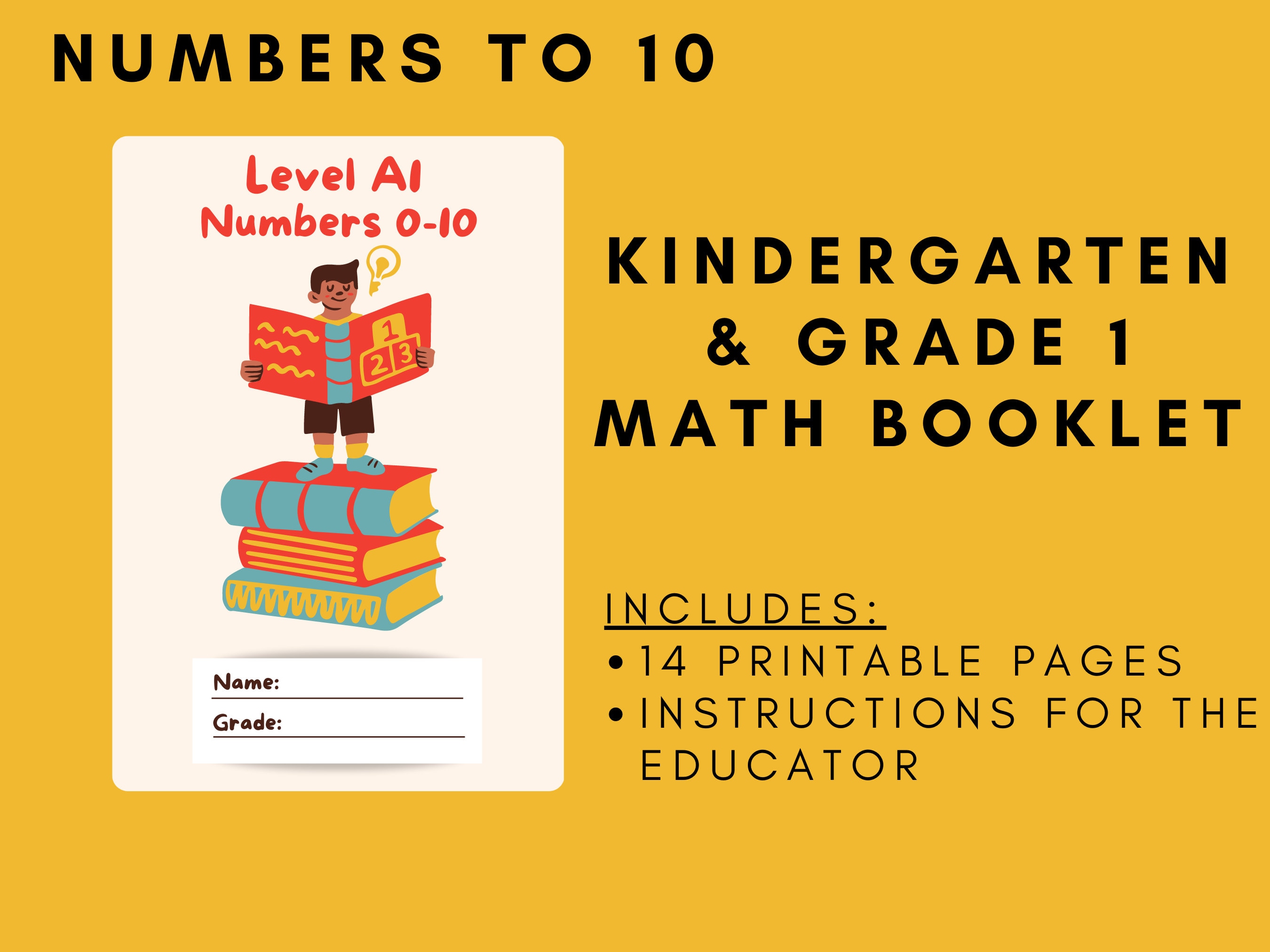 Math Worksheets - Kindergarten - Grade 1 - Numbers to 10 - Counting ...