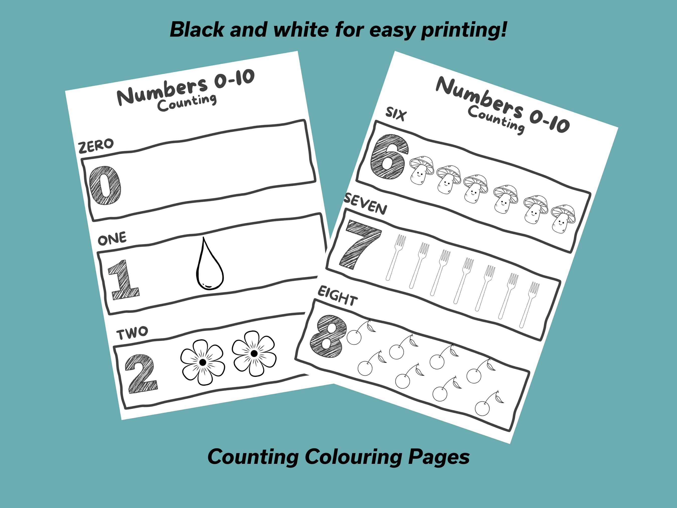 Math Worksheets - Kindergarten - Grade 1 - Numbers to 10 - Counting ...