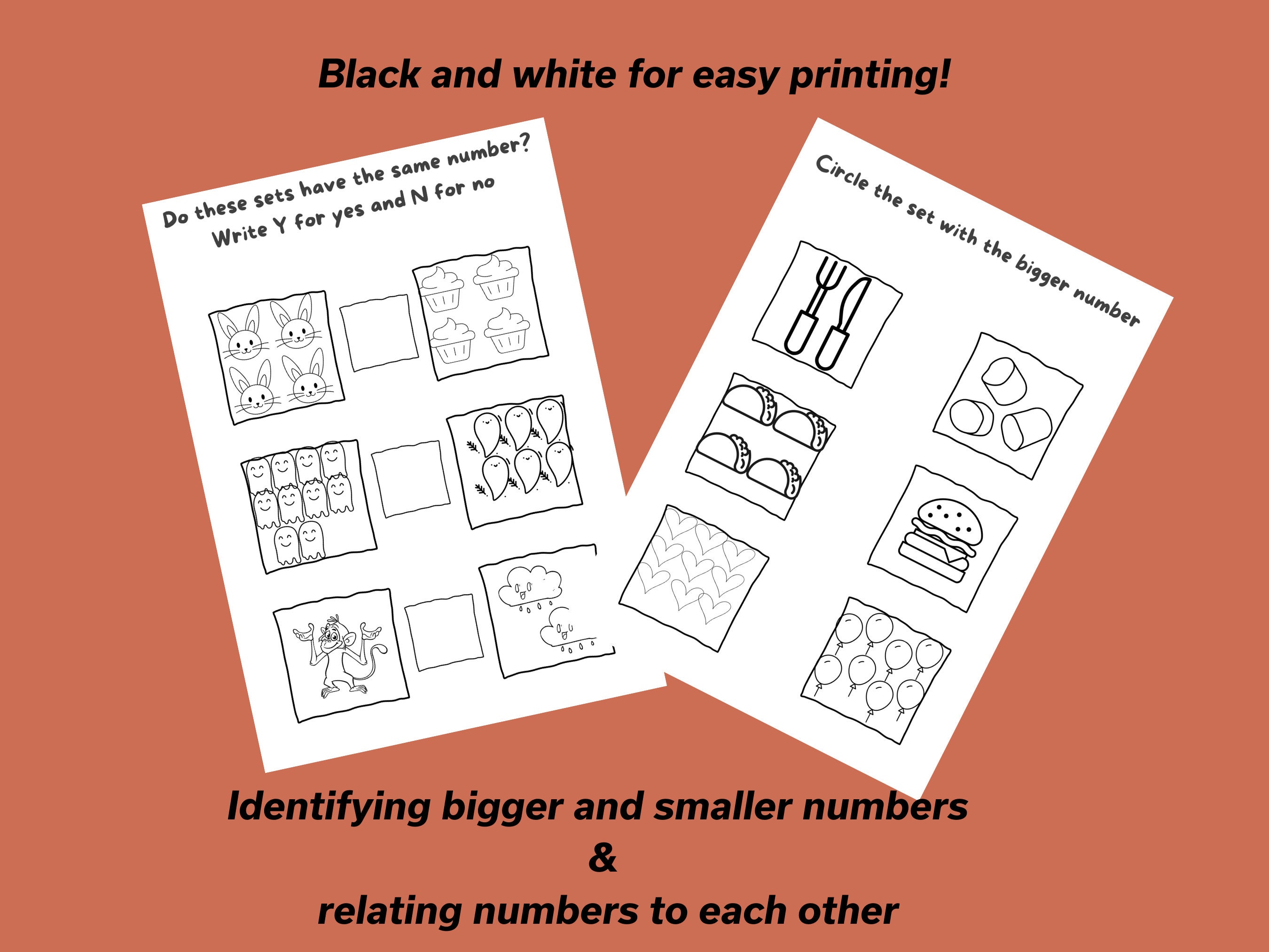 Math Worksheets - Kindergarten - Grade 1 - Numbers to 10 - Counting ...