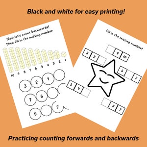 Math Worksheets - Kindergarten - Grade 1 - Numbers to 10 - Counting ...