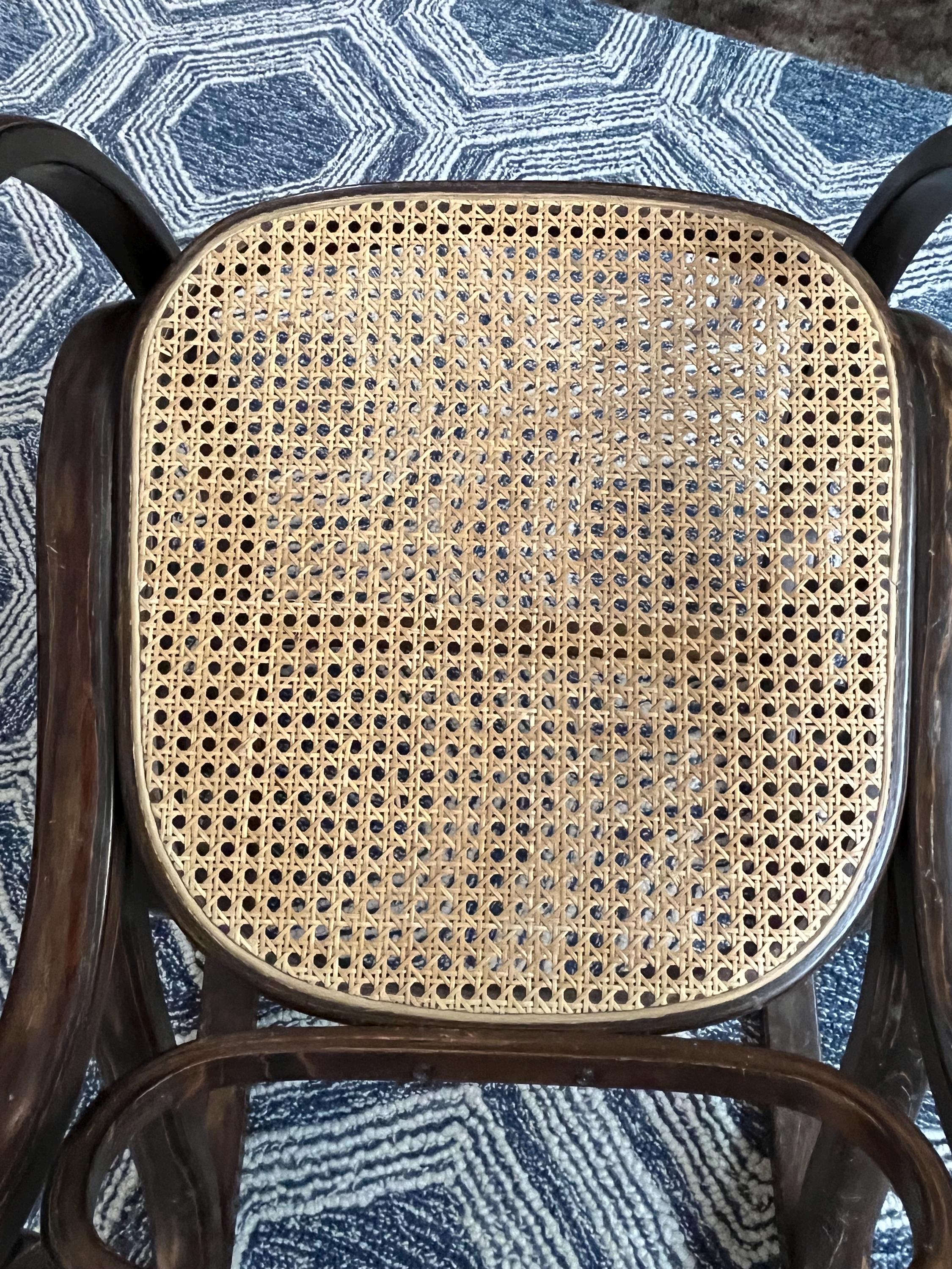 Vintage Cane Back Bentwood Rocking Chair Thonet Style - Etsy