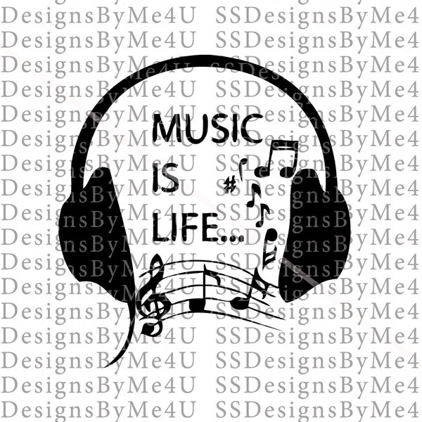 Music is Life Png - Etsy