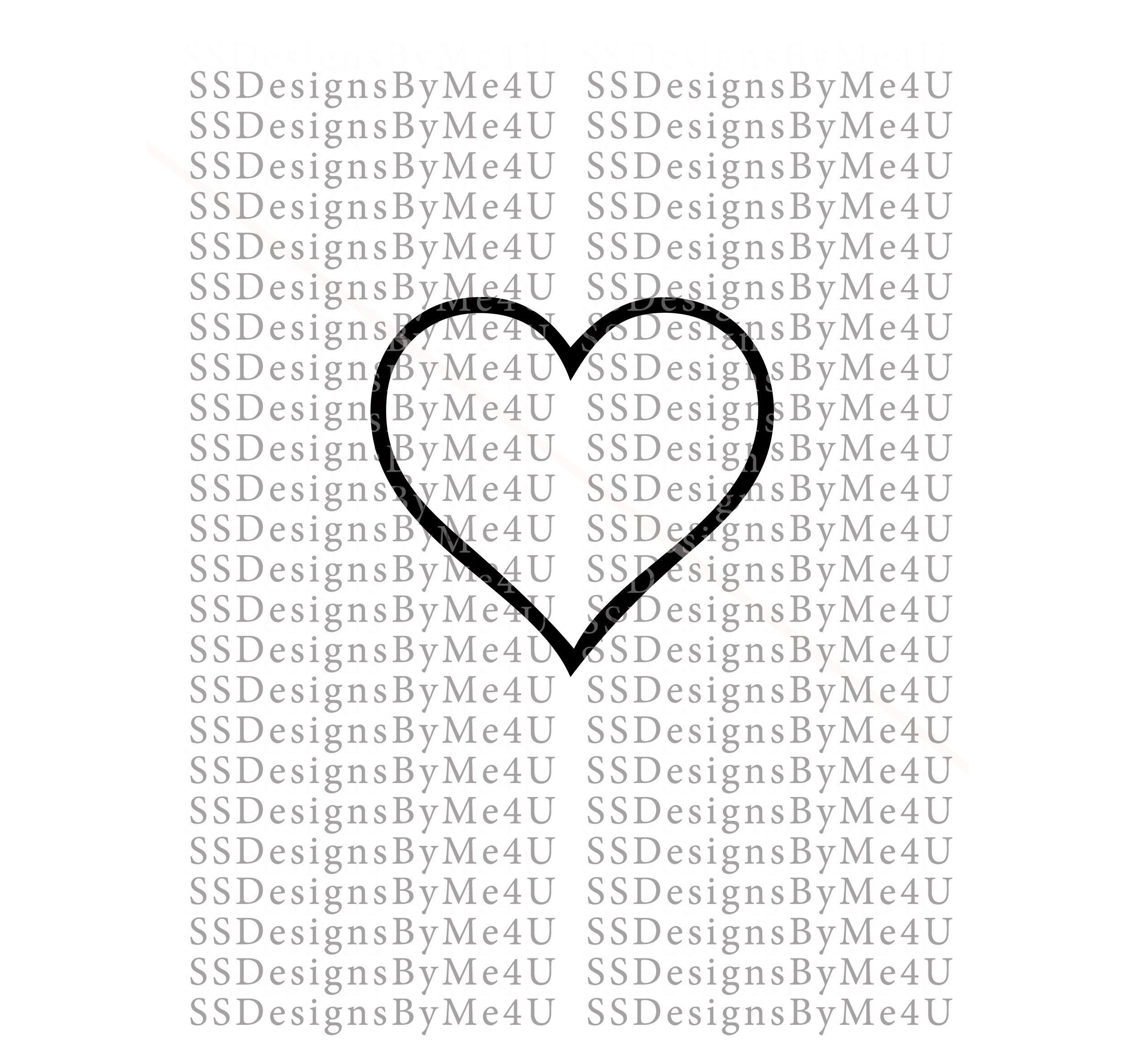 SVG Herz Umriss Herz svg pdf png jpg Cricut Silhouette - Etsy Österreich