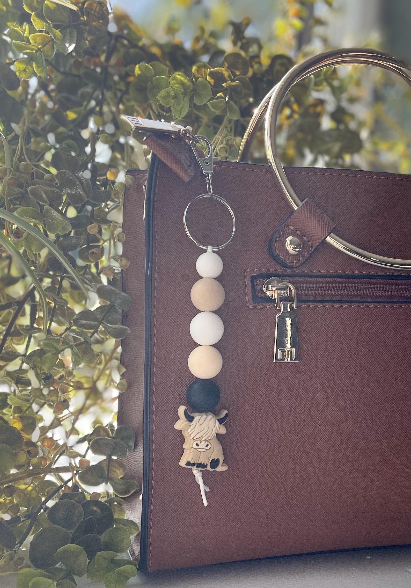 Highland Cow Silicone Bead Keychain - Etsy