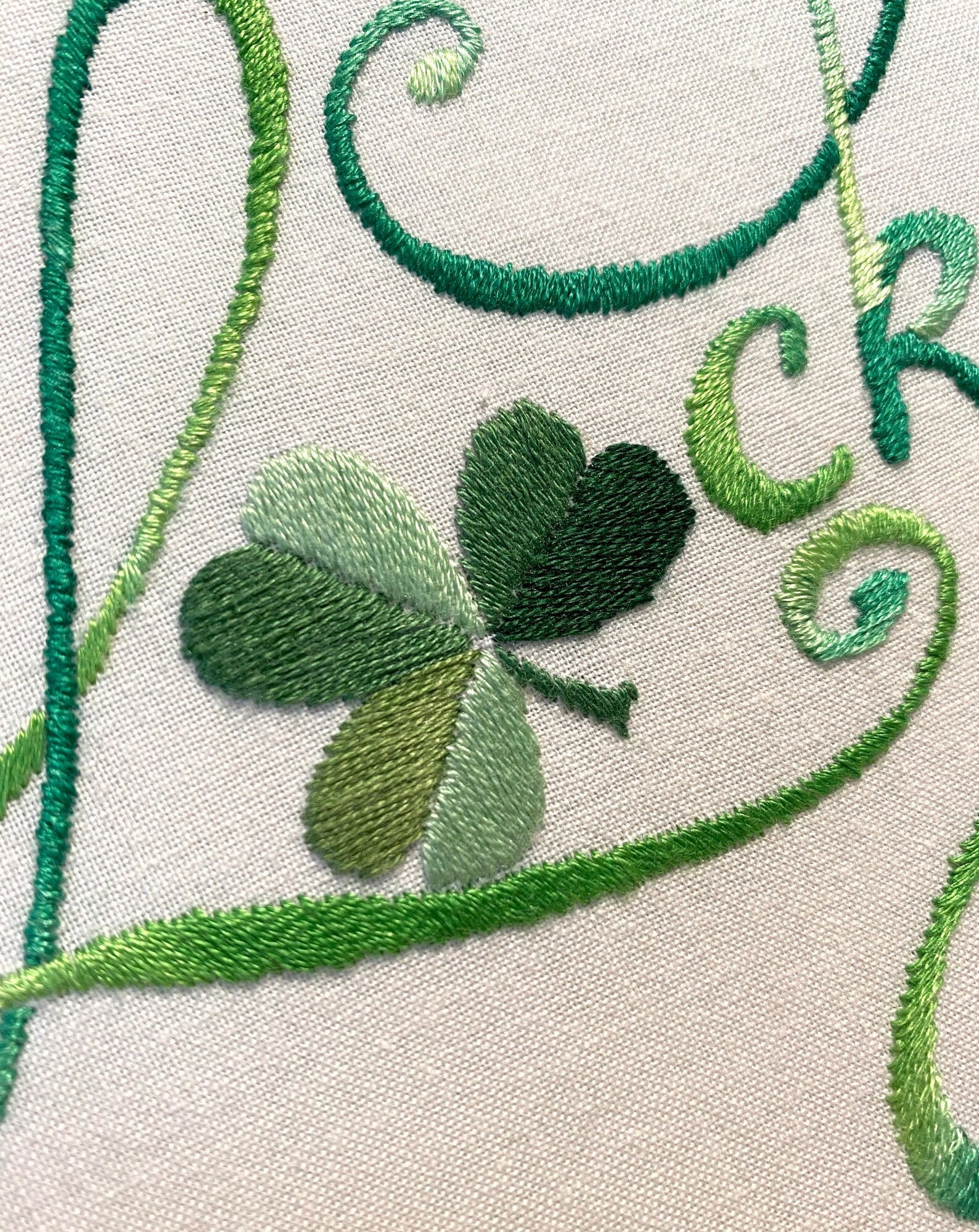 Lucky Clover Leaf Hand Embroidery Pattern | Digital Download PDF ...
