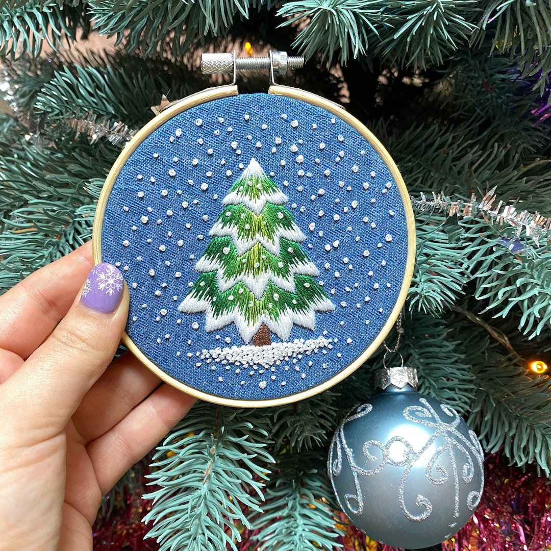 Christmas Tree Hand Embroidery Pattern PDF | Digital Download + Video ...