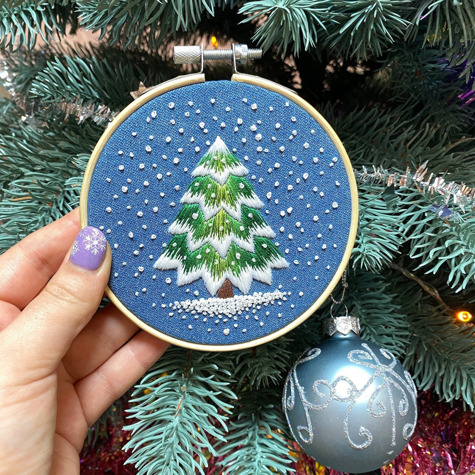 Christmas Tree Hand Embroidery Pattern PDF Digital Download Video ...