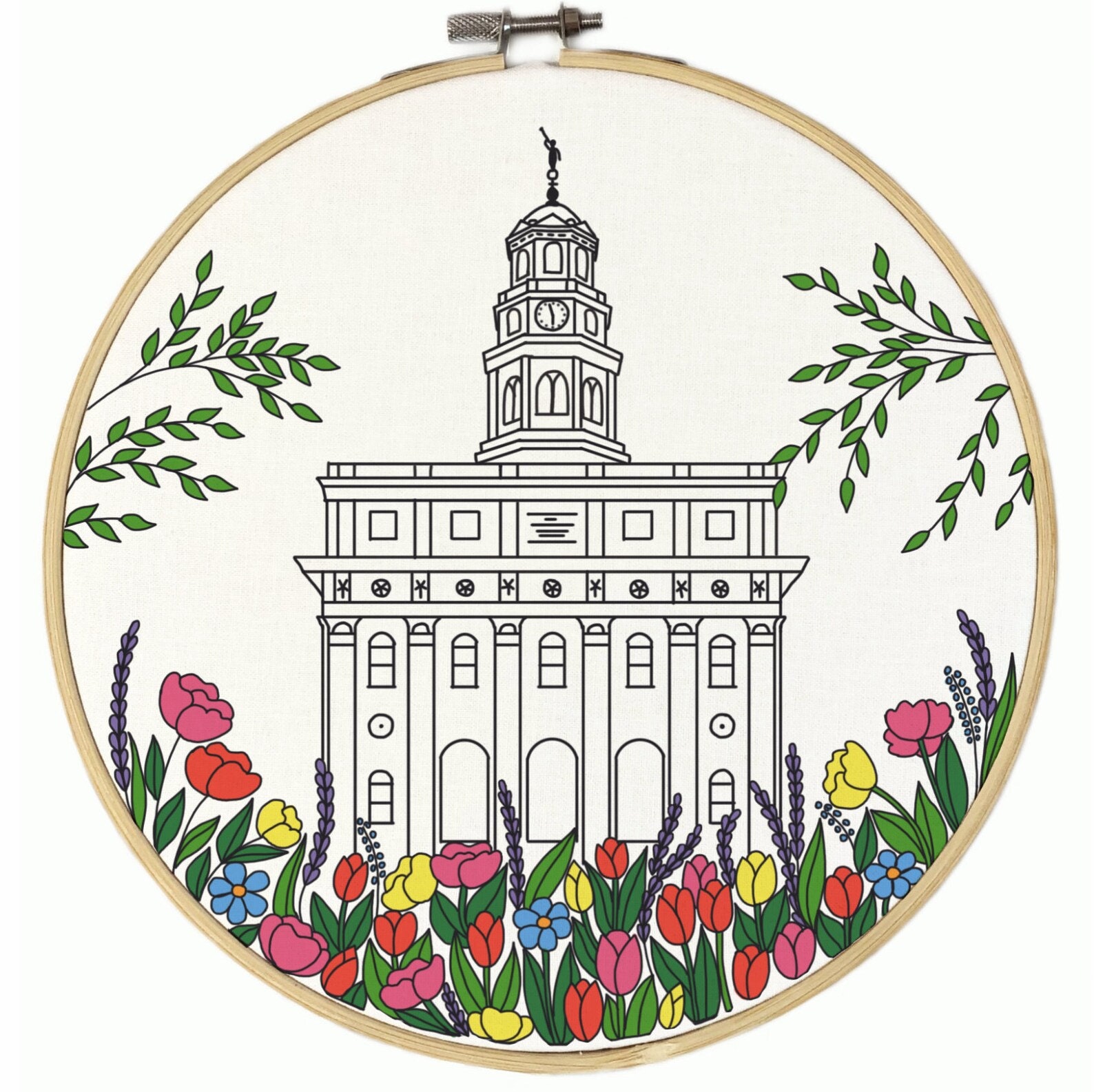 Mormon Temples Hand Embroidery Pattern | Digital Download PDF ...