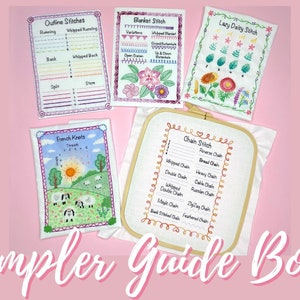 Chain Stitch Sampler Page for Beginners, Hand Embroidery PDF Pattern ...