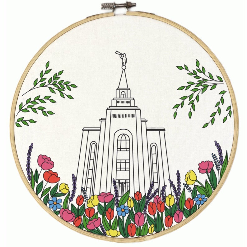 Mormon Temples Hand Embroidery Pattern Digital Download PDF Tutorials ...