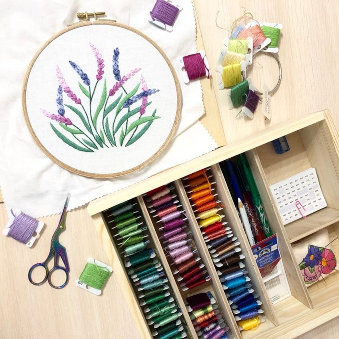 Lavender Hand Embroidery Pattern Digital Download PDF Detailed ...