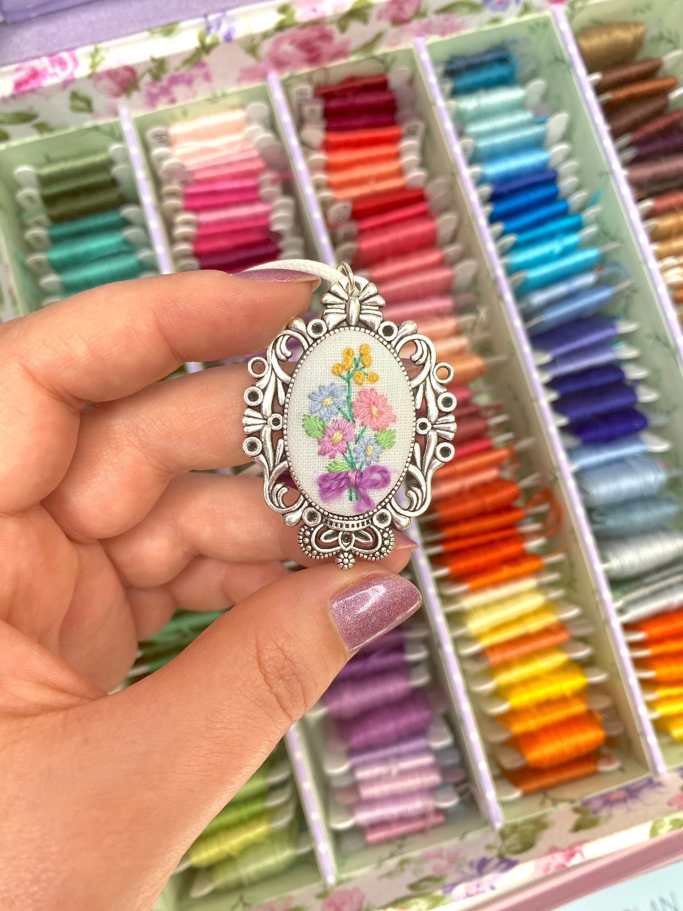 Make Your Own Embroidered Pendants PDF Pattern With 14 Different ...