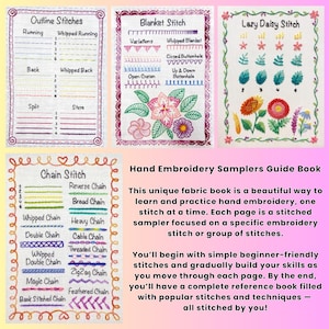 Hand Embroidery Sampler Guide Book: 100+ Stitches, 12 PDF Patterns ...