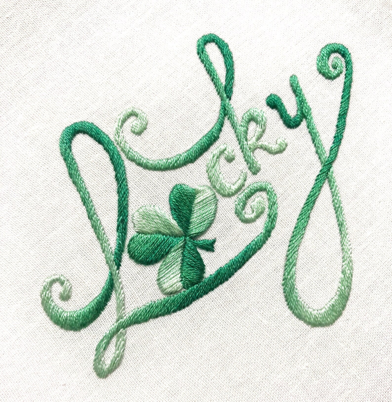 Lucky Clover Leaf Hand Embroidery Pattern | Digital Download PDF ...