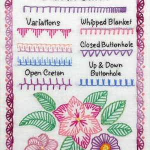 All 12 PDF Patterns for Hand Embroidery Samplers Guide Book + Complete ...