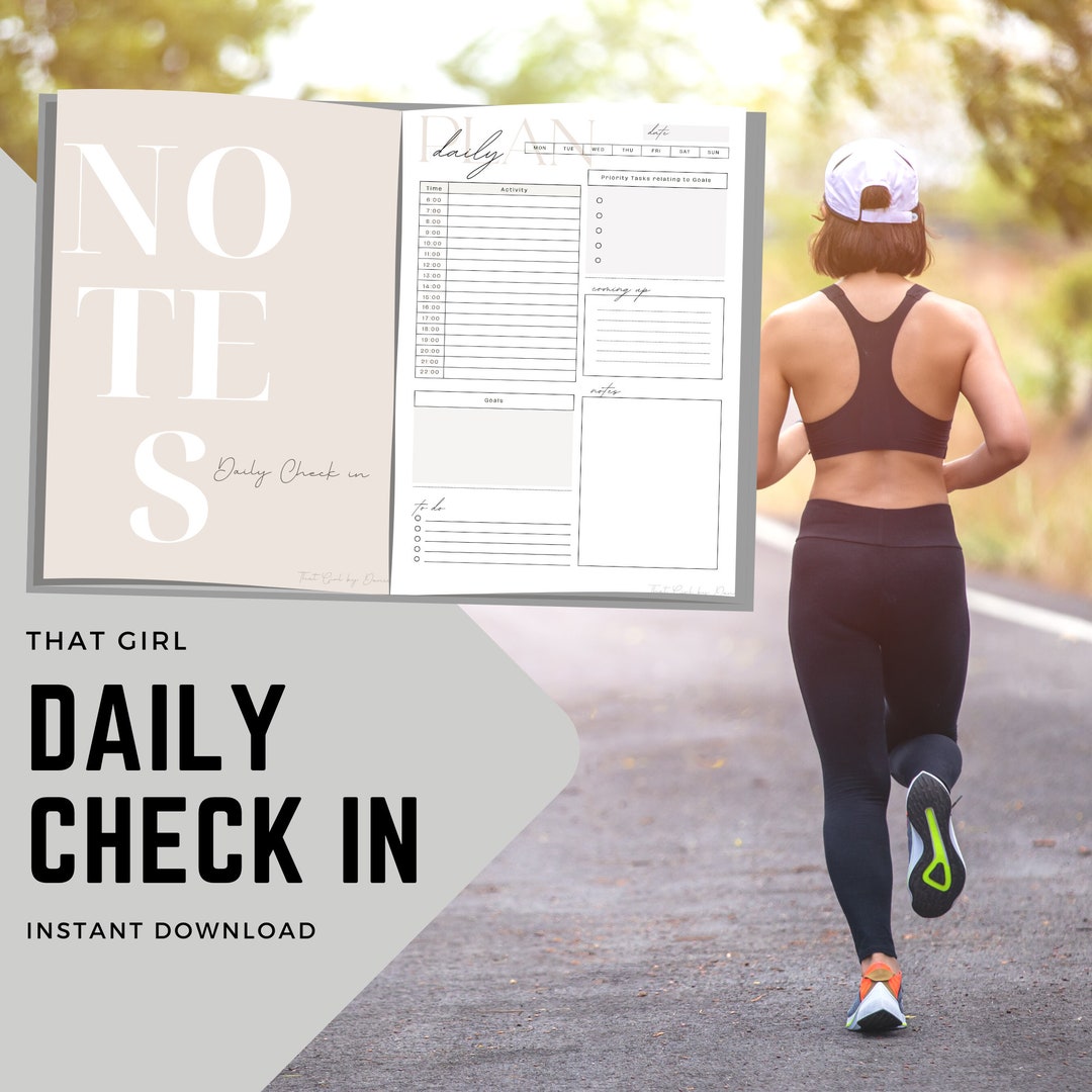 Daily Check In, Daily Health Tracker, Daily Planner Health Journal ...