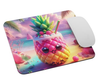 Kawaii Cute Bubble Tea Boba Baby Animal Turtle Desk Mat Mouse Pad Three ...