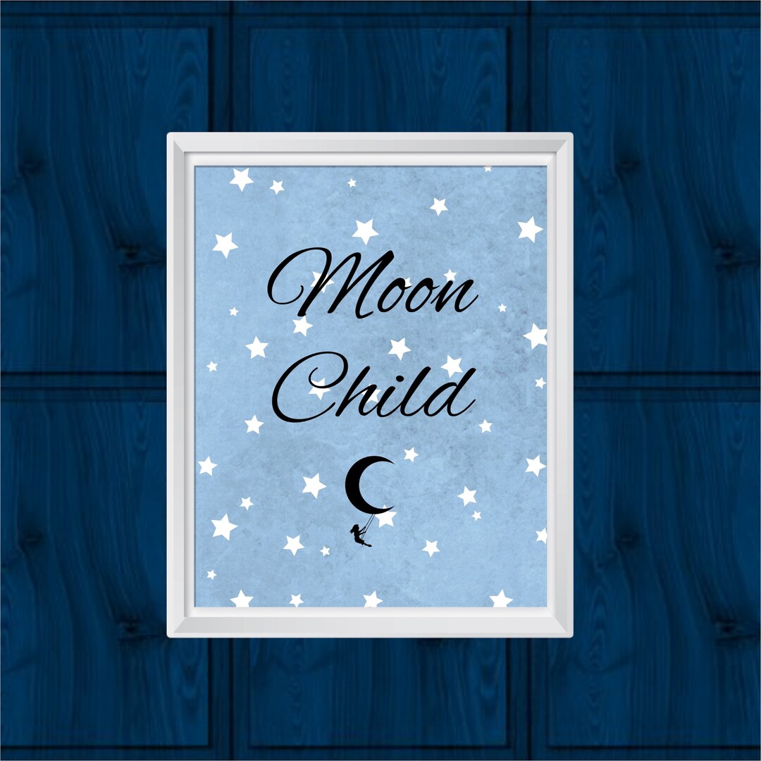 Moon Child Wall Hanging/moon Child Poster - Etsy